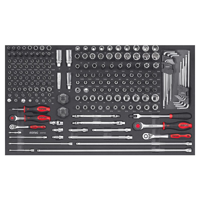 Sonic Equipment Kombinations-Set 1/4'' & 3/8'', 207-tlg SFS Sonic 220